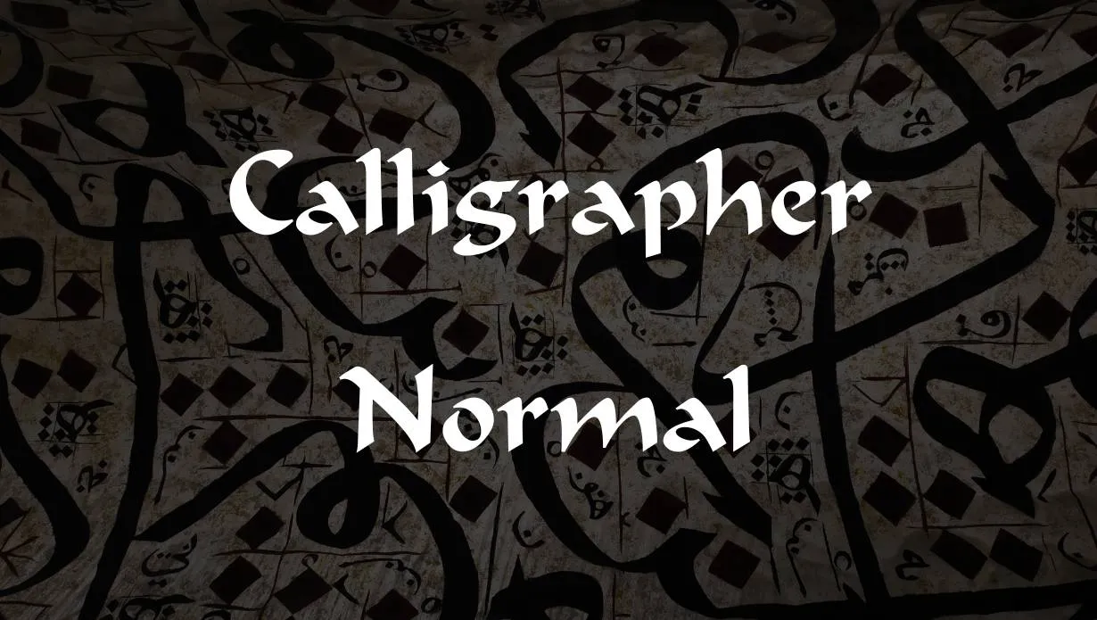 Calligrapher Normal Font Free Download