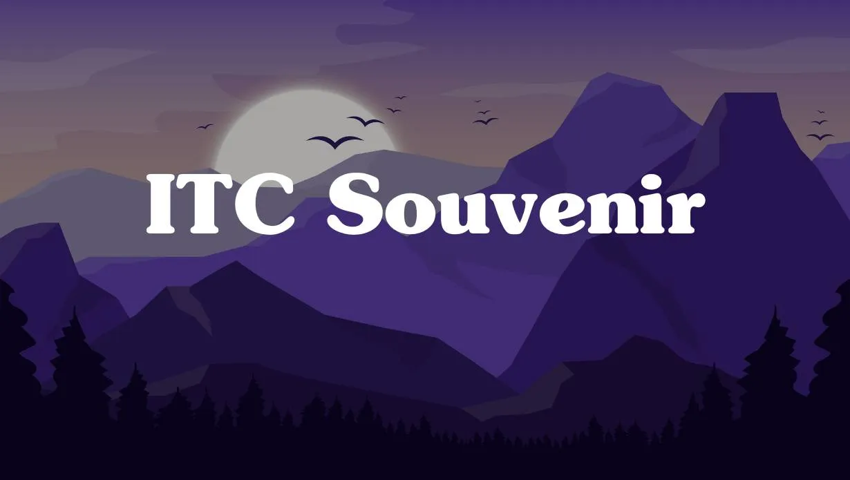 ITC Souvenir Font Free Download